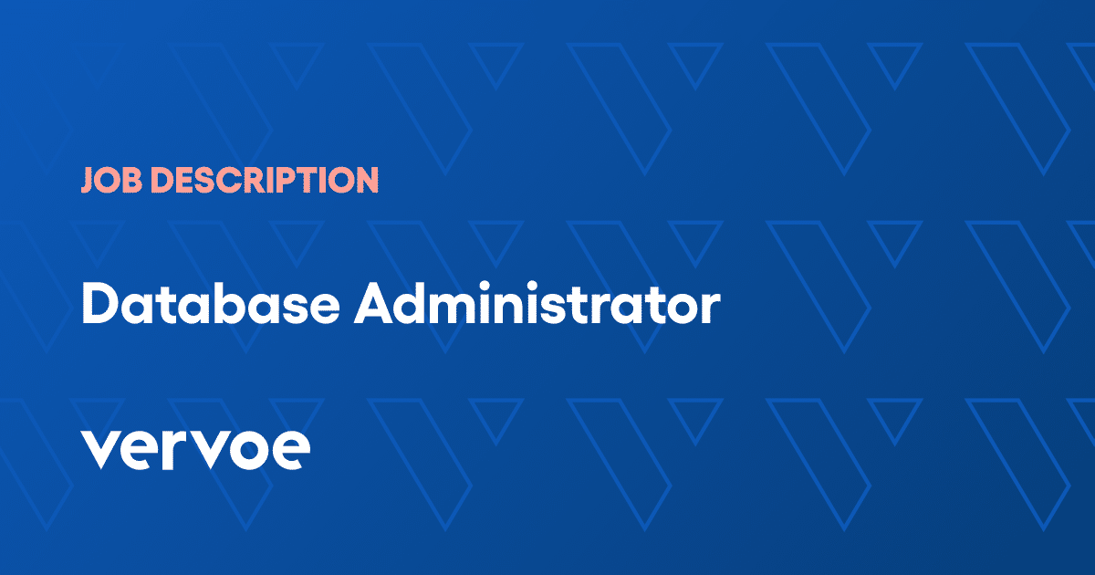 Database Administrator Job Description Template | Vervoe