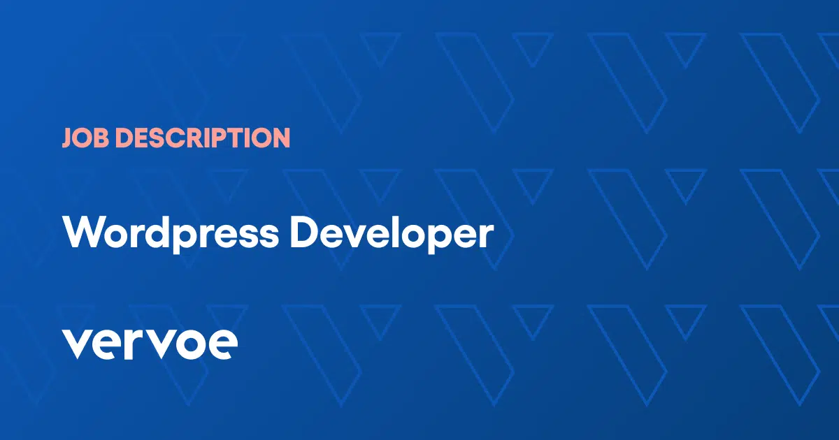 Wordpress Developer Job Description Template | Vervoe