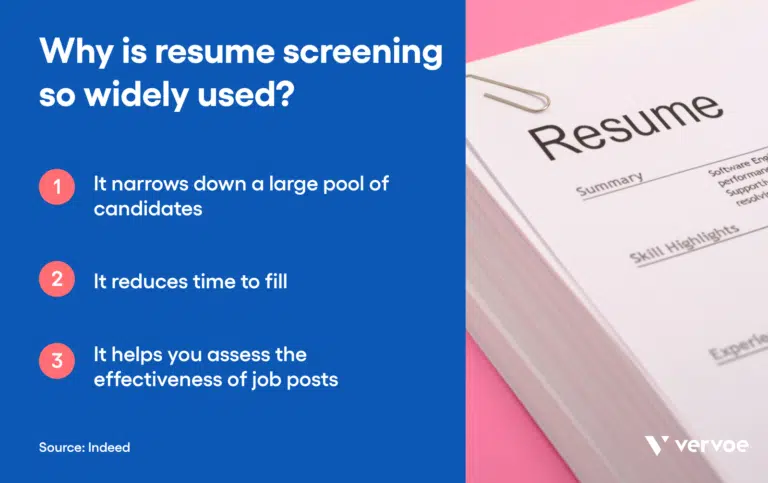 The Ultimate Guide To Resume Screening | Vervoe