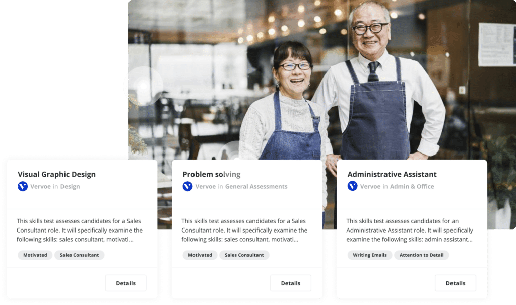 Vervoe Features: Assessment Library
