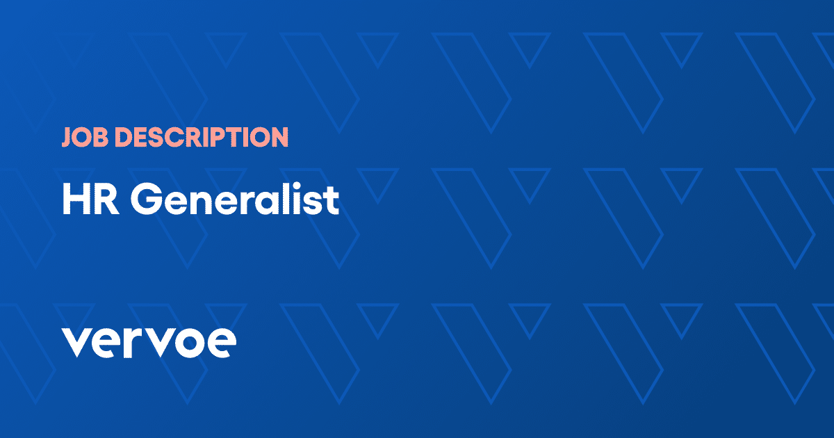 HR Generalist Job Description Template | Vervoe