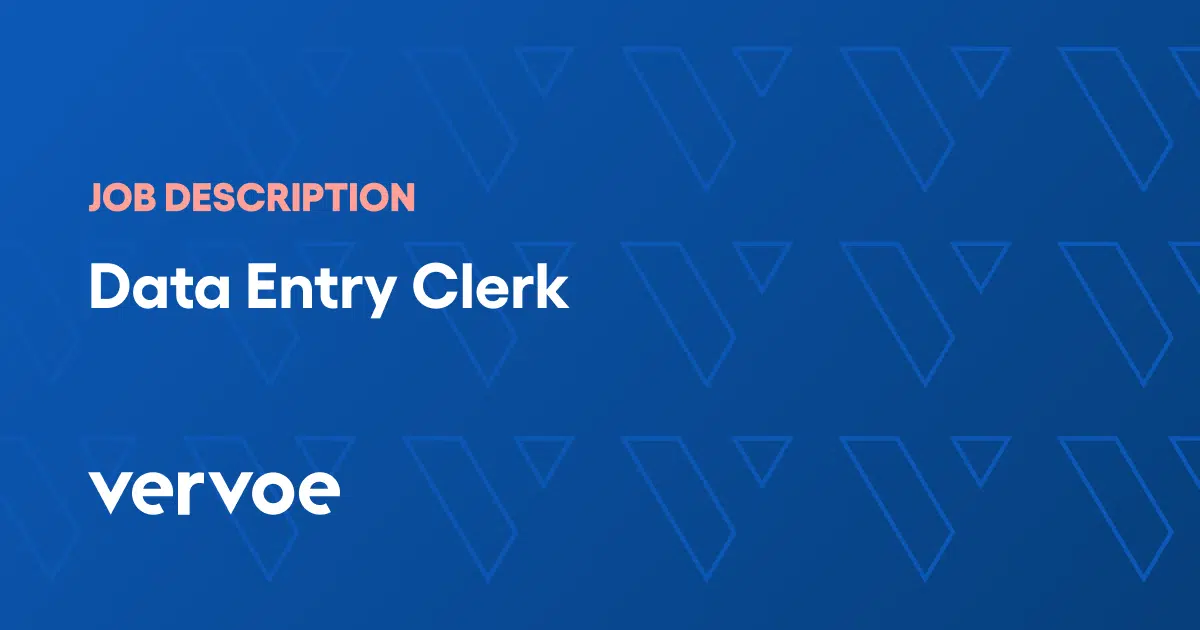 Data Entry Clerk Job Description Template | Vervoe