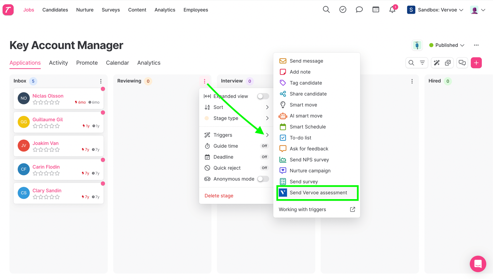 Teamtailor Integration | Vervoe